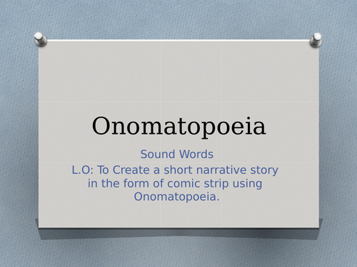 Comic Strip/Onomatopoeia | Teaching Resources