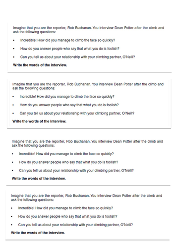 Cambridge iGCSE 0500 English Language Paper 1 SoW | Teaching Resources