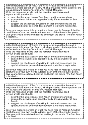 Cambridge iGCSE 0500 English Language Paper 1 SoW | Teaching Resources
