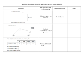 Setting up and Solving Linear Equations - Exam Practice | Teaching Resources
