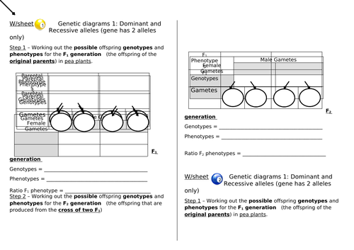 A level genetic crosses | Teaching Resources