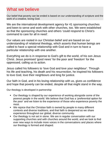 KS3 - Christian Aid | Teaching Resources