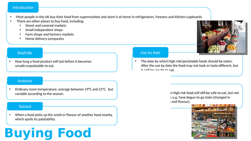 AQA GCSE Food Preparation & Nutrition section 3 lesson 6: Buying and ...