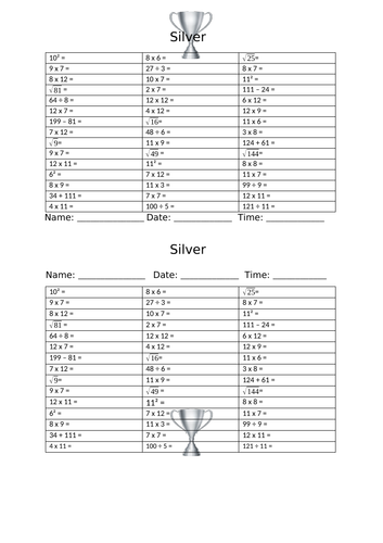 Times Table League/Club | Teaching Resources