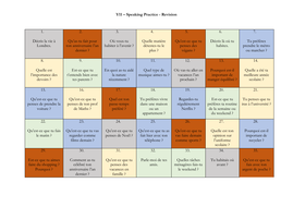 French - GCSE - Speaking practice - board-game - end of year questions ...