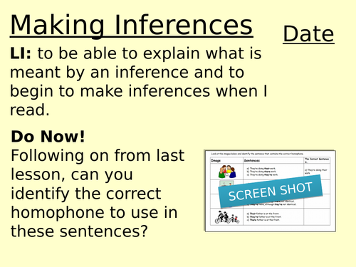 KS3 Basic Literacy: Making Inferences | Teaching Resources