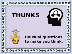 Thunks - Questions that make you think! | Teaching Resources