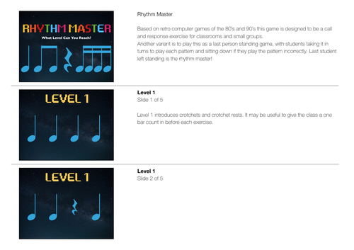 Rhythm Master | Teaching Resources