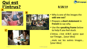 French Free Time Photo Activity 5 (KS4) | Teaching Resources