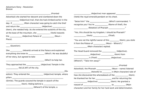 Ancient Egyptian Adventure Story - Week 4 Planning and Resource ...