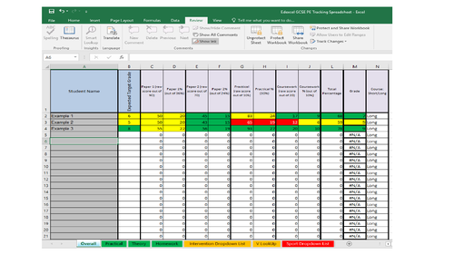 Edexcel GCSE PE Interactive Data Tracking Assessment Spreadsheet ... Edexcel GCSE PE Interactive Data Tracking Assessment Spreadsheet ...