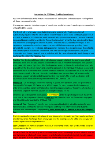 OCR GCSE PE Interactive Data Tracking Assessment Spreadsheet | Teaching ... OCR GCSE PE Interactive Data Tracking Assessment Spreadsheet | Teaching ...