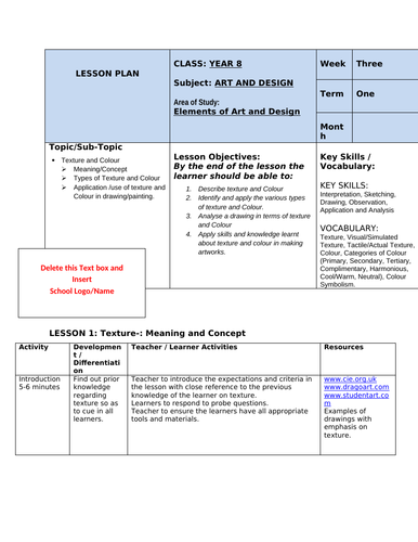 Art Lesson Plans Year 8 | Teaching Resources