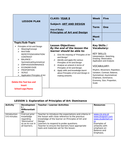 Art Lesson Plans Year 8 | Teaching Resources