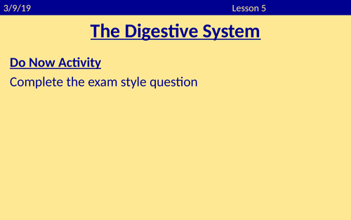 Digestion and Enzymes - Entire Topic | Teaching Resources