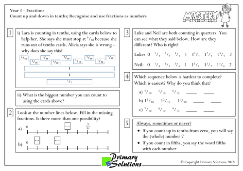 Mastery Maths - Year 3 Reasoning - Fractions | Teaching Resources Mastery Maths - Year 3 Reasoning - Fractions | Teaching Resources