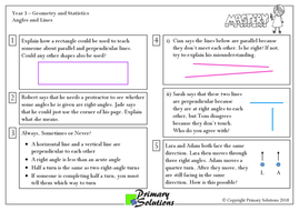 Mastery Maths - Year 3 Reasoning - Geometry and Statistics | Teaching ...