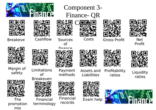BTEC TECH AWARD C3 ENTERPRISE QR CODES | Teaching Resources