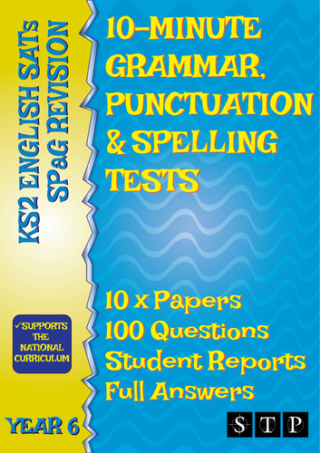 10 Minute SATs SPaG Practice Test Papers | Teaching Resources