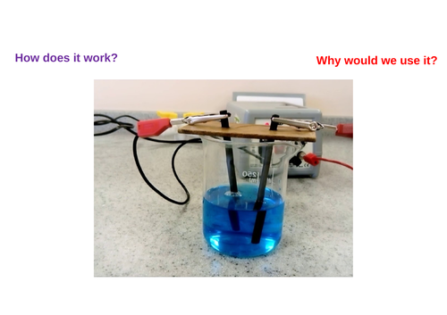 Electrolysis of aqueous solutions lesson | Teaching Resources