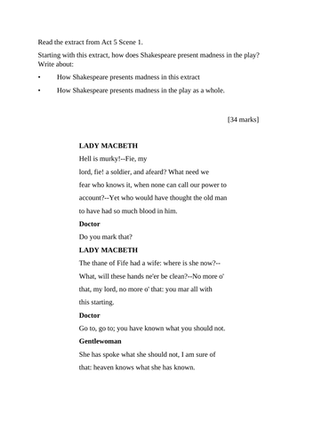 Short Macbeth Revision SOW | Teaching Resources