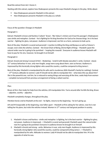 Short Macbeth Revision SOW | Teaching Resources