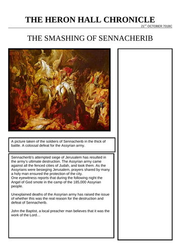 Lord Byron - The destruction of Sennacherib | Teaching Resources