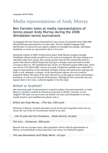 English Language - Language in the Media Revision Lessons A Level KS5 ...