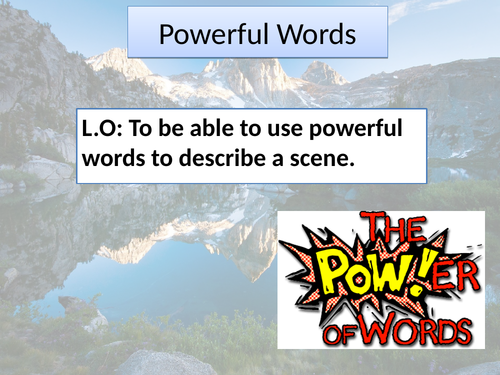 Powerful Words / Vocabulary Creative Writing Lesson | Teaching Resources