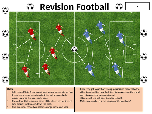 Revision Football | Teaching Resources