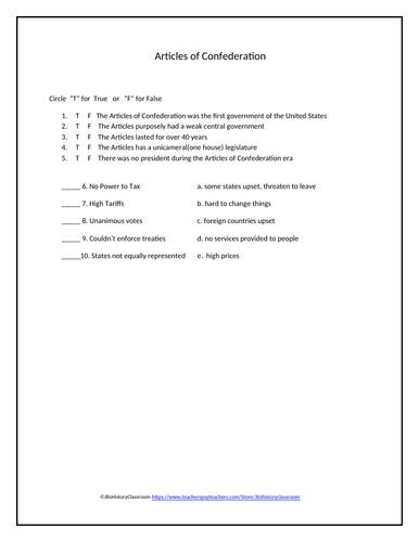 U.S. Constitution Activity Pack 1 | Teaching Resources