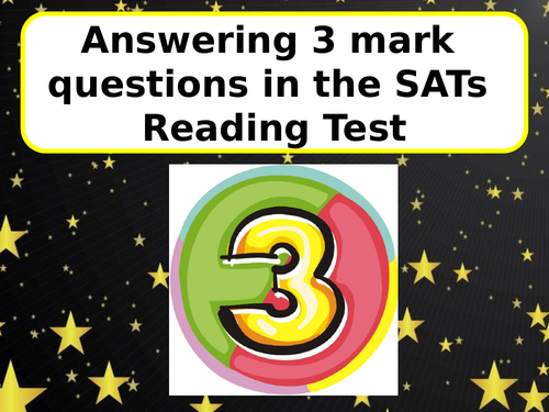 Year 6 Reading SATs revision - 3 mark answers | Teaching Resources