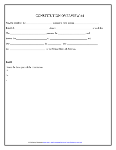 U.S. Constitution Activity Pack 2 | Teaching Resources
