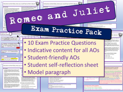 Romeo and Juliet Exam Practice Questions | Teaching Resources