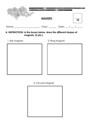 Magnets - 2 (Worksheet & AK) | Teaching Resources