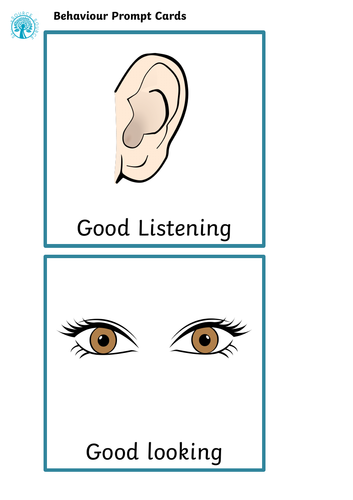 Behaviour Prompt Cards | Teaching Resources