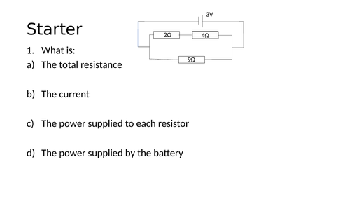 A Level Physics Electricity 3: Circuits and Components | Teaching Resources
