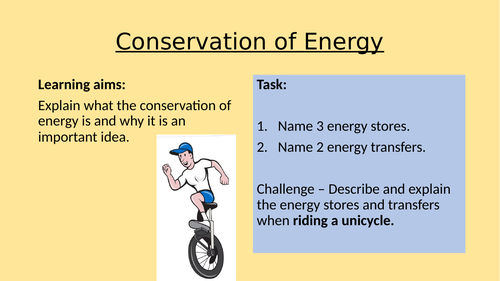 AQA P1.2 Conservation of Energy | Teaching Resources