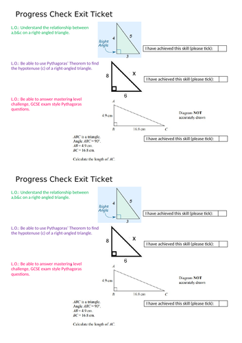 Introduction to Pythagoras' Theorem | Teaching Resources