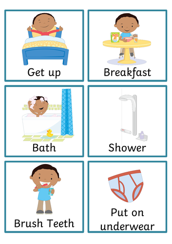 Morning Home Routine Visual Timetable Cards | Teaching Resources