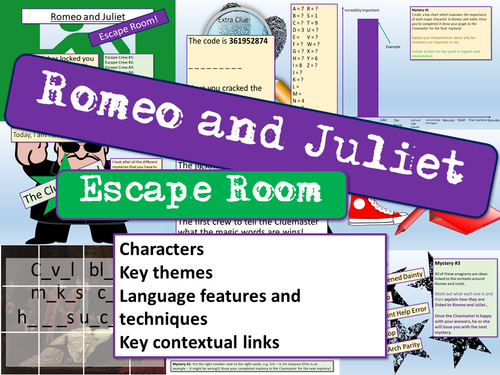 Romeo and Juliet Escape Room | Teaching Resources