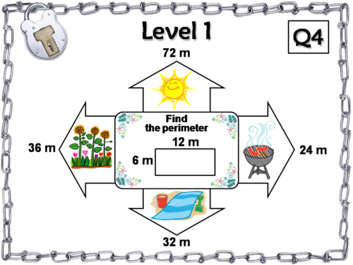 Area and Perimeter Game: Geometry Escape Room End of Year Math Activity ...