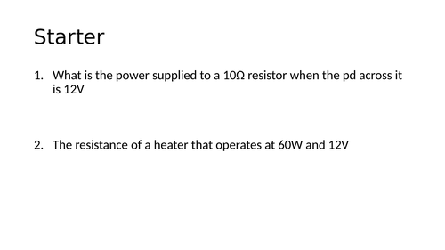 A Level Physics Electricity 4: Emf and Internal Resistance | Teaching ...