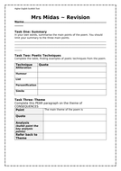 Carol Ann Duffy Scottish Text - Mrs Midas | Teaching Resources