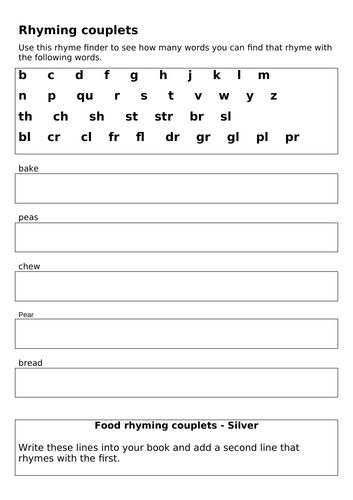 Rhyming Couplets | Teaching Resources