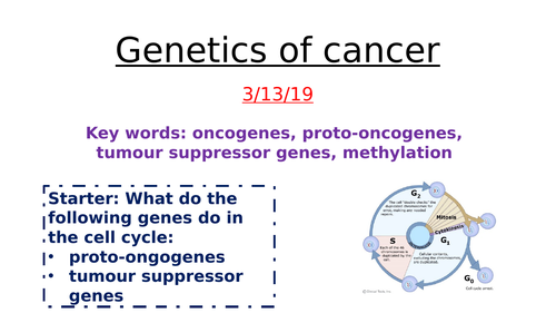 Cancer- AQA A level Biology | Teaching Resources