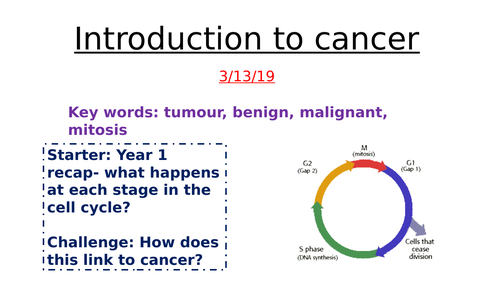 Cancer- AQA A level Biology | Teaching Resources