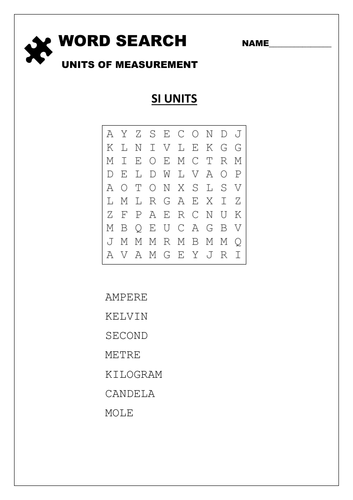 Physics Word Search | Teaching Resources