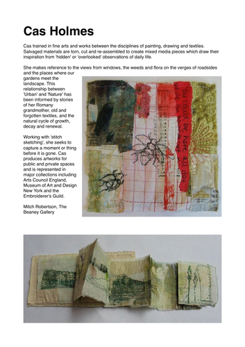 Textiles Artist Factsheets - Art & Design - Research | Teaching Resources