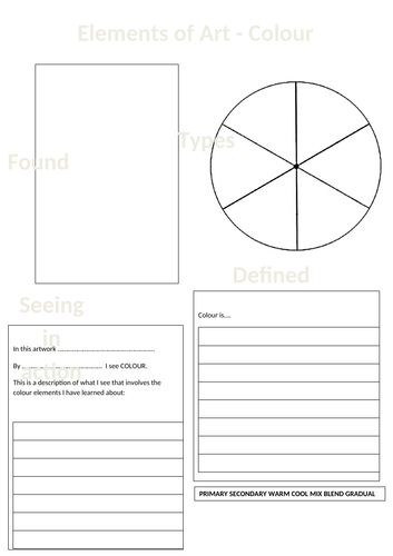 Colour Mixing - Primary, Secondary, Warm & Cool. Powerpoint and student ...